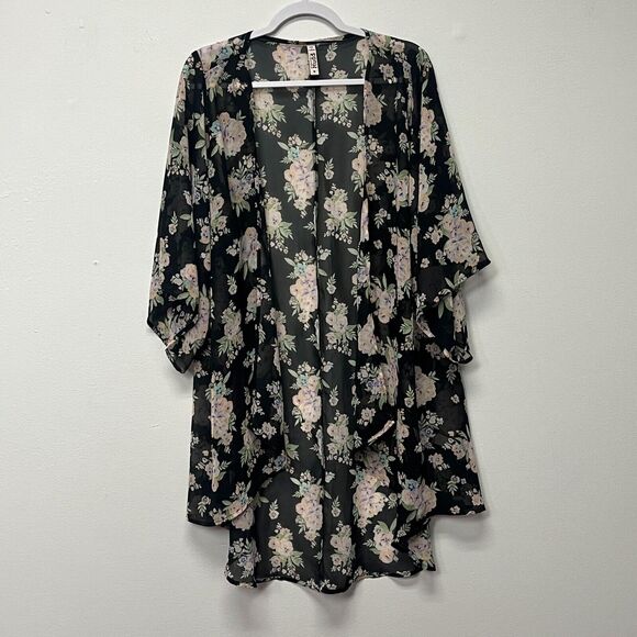 Mudd | Accessories | Mudd Black Floral Flowing Cover Shawl Medium ...
